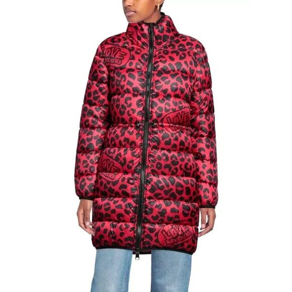 Love Moschino | Jackets & Coats | Love Moschino Leopard Print Down ...